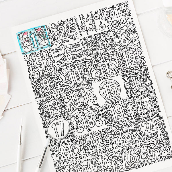 FREE Welsh downloadable colouring page - Christmas – Draenog